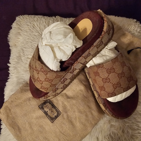Gucci | Accessories | Authenticgucci Wedge Sleeper Size 6 | Poshmark